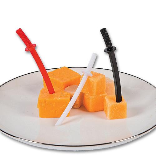 Plastic Ninja Sword Picks - Samurai Sword Toothpick Set - Ninja Party ...