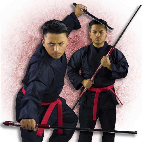 Red 2-Piece Collapsible Bo Staff - Metal Telescoping Bo Staff - Sara ...