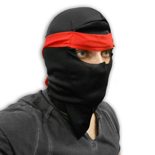 Red Headband Ninja Mask - Ninja Hood with Head Band - Costume Ninja ...