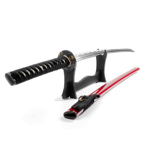 Red Samurai Katana - Crimson Sharpened Katanas - Hand-Forged Blood Red ...