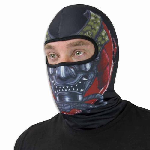 Samurai Demon Face Mask - Cyborg Samurai Headcover - One Eye Costume ...