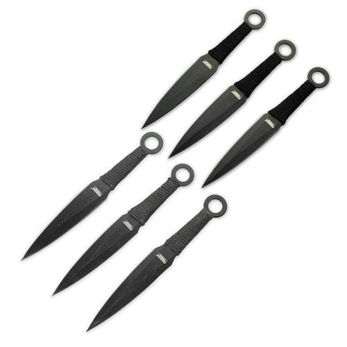 Stealth Assassin Kunai Set - Throwing Knives - Black Ninja Kunai | KarateMart.com