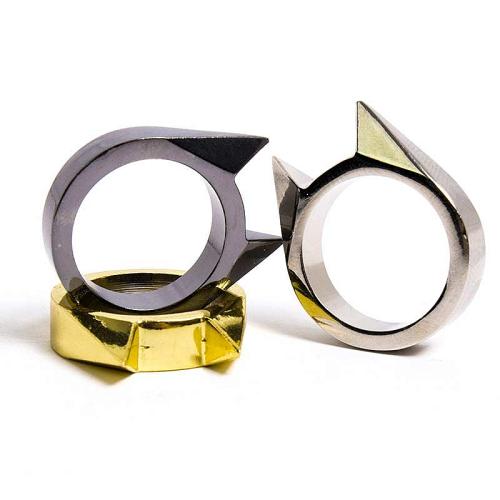 Stealth Cat Ring - 2-Point Defense Ring - Steel Katuke | KarateMart.com