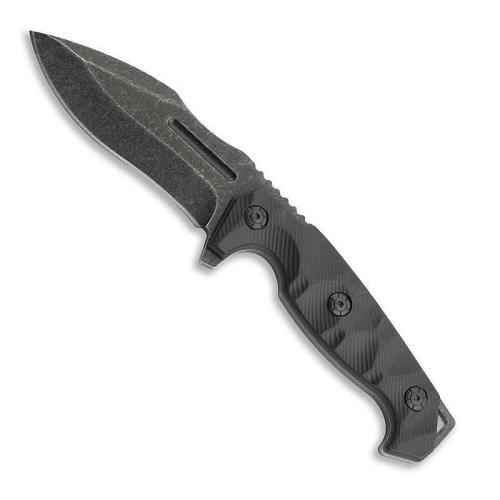 Stealth Recon Knife - Black Combat Knives - Modified Nessmuk Blade ...