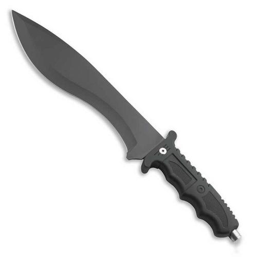 Stealth Recurve Knife - Black Survival Knives - Black Kukri Blade ...