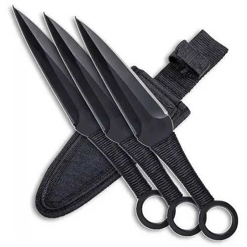 Kunai Knives 3PC 7.25" NINJA KUNAI TACTICAL Double Edged Throwing
